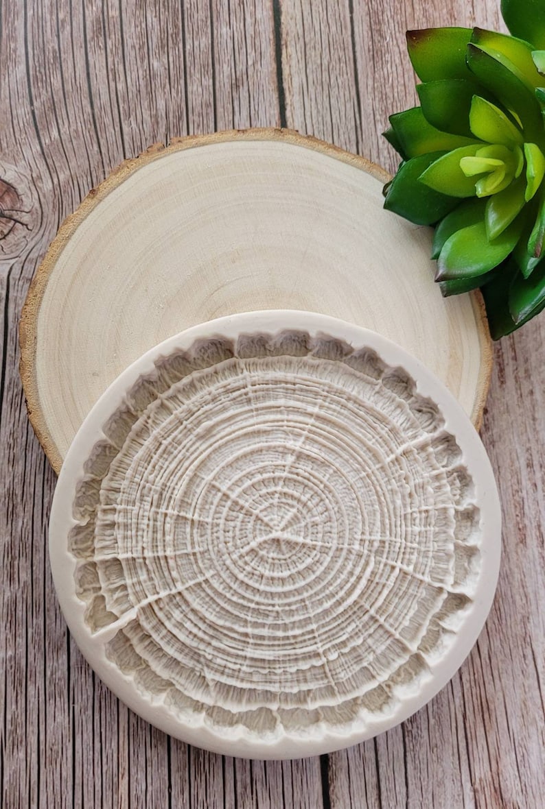 Tree Ring Silicone Mold,mold Resin,fondant,stump and Bark Silicone Mold ...