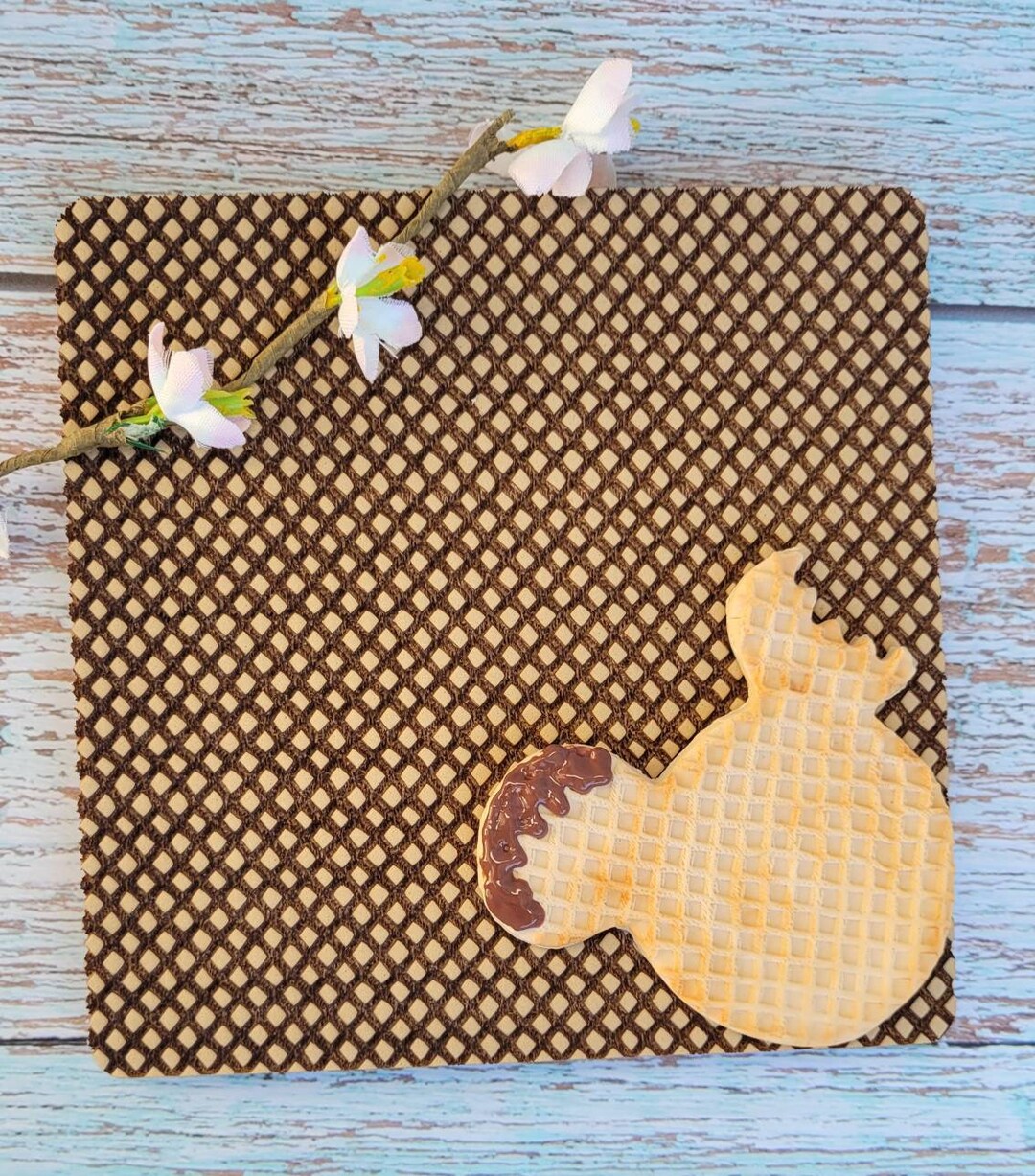 Style Waffle Polymer Clay Texture Sheet 14x14 CM., Clay Stamp ...