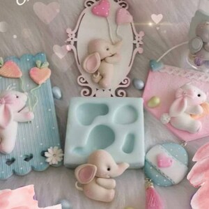 Silicone Mold Cute Elephant, Molde De Silicon Elefante. - Etsy