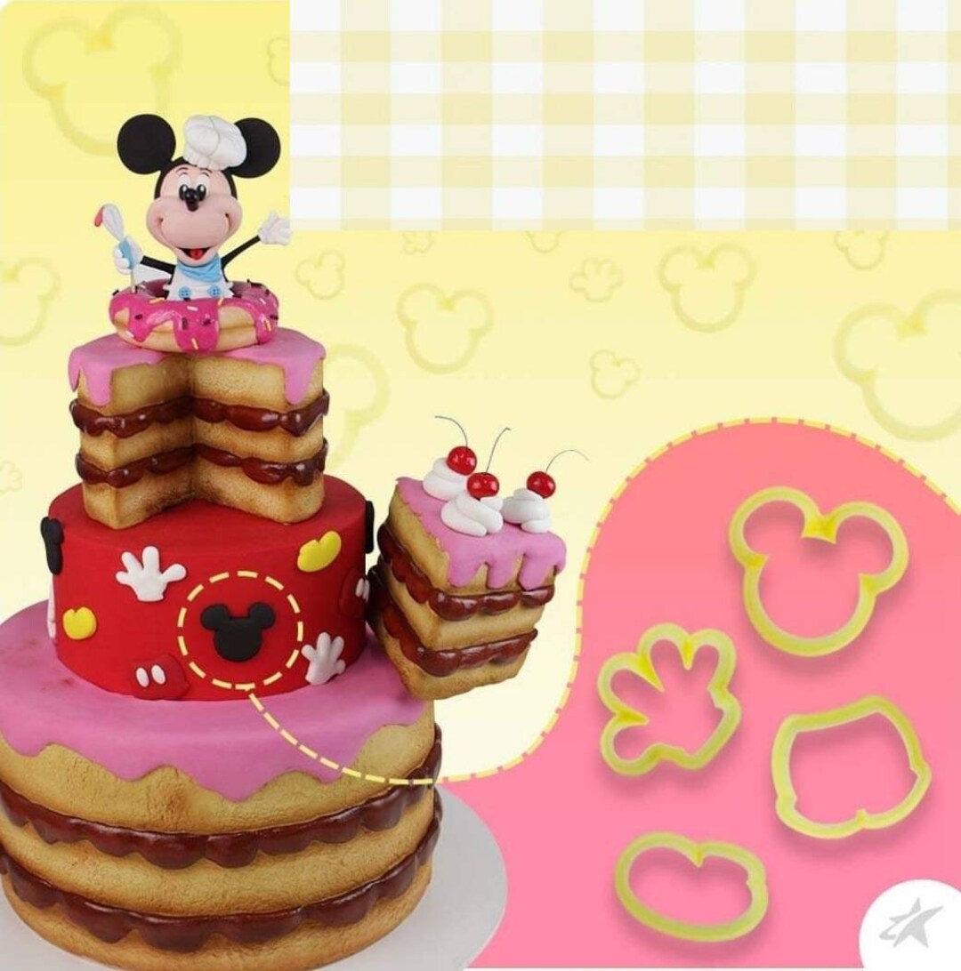 Mickey Mouse Shapes Clay Cutters - Cookie Cutter Kit Mouse Shape, Clay ...