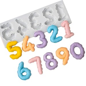 Silicone Mold Balloon Numbers Set | Mold 0-9 Numbers Mold | Number With ...