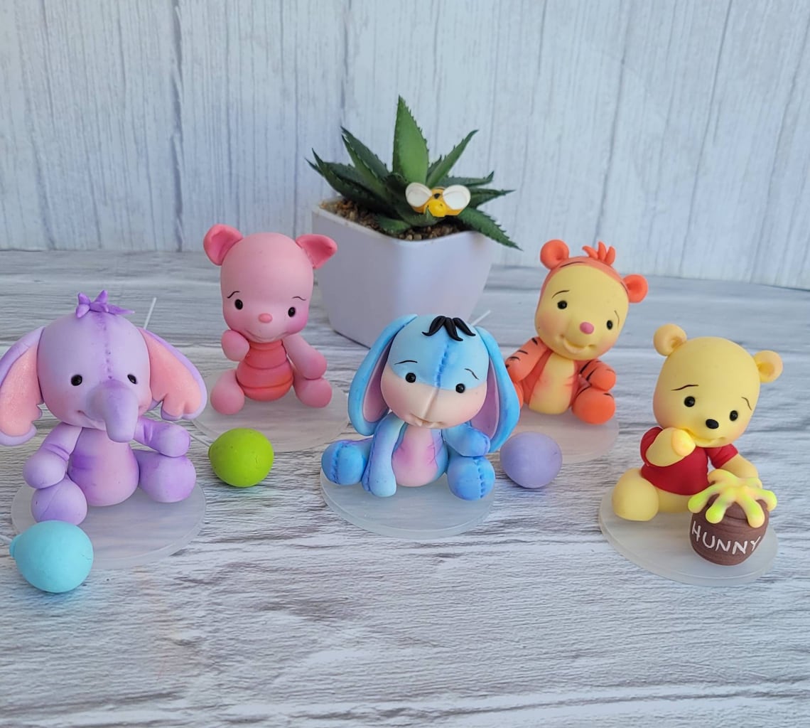 Winnie the Pooh Figures Clay Porcelain Cold Winnie Pooh - Etsy