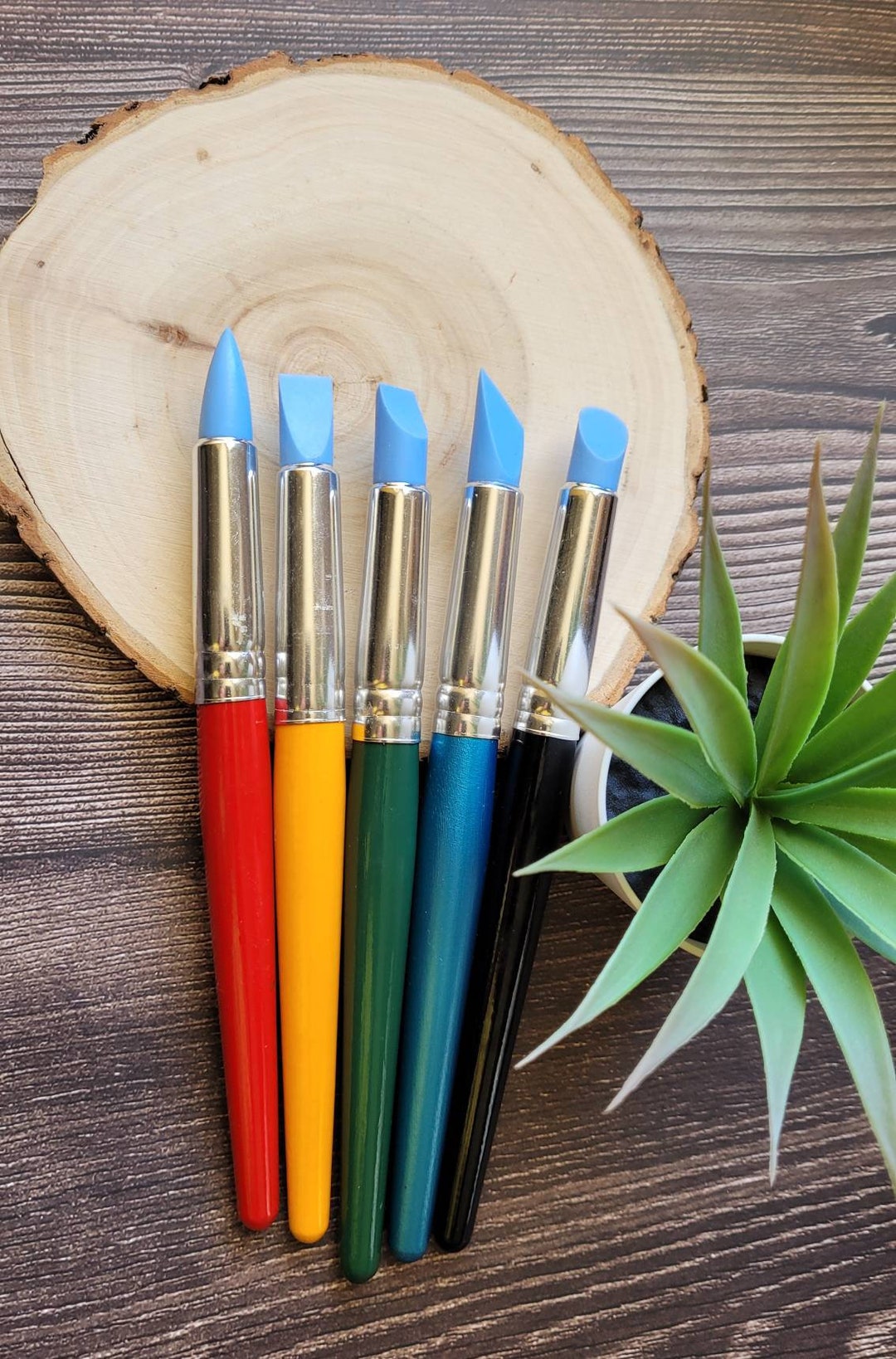 Set of 5 Silicone Tools for Clay - Silicone Tools Create Texture ...