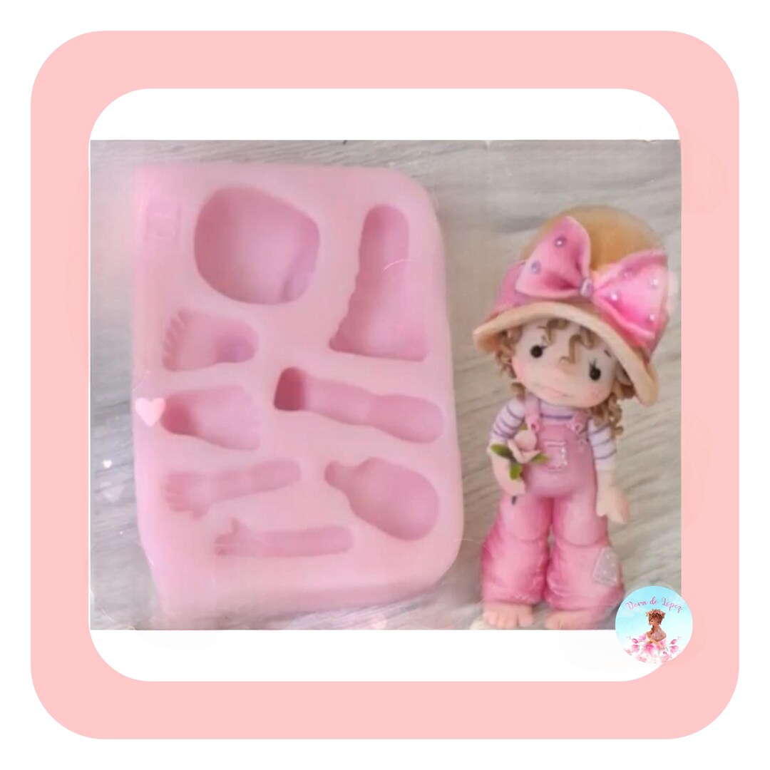 Silicone Mold Pretty Doll Silicone Mold Sarah K Polymer Clay Mold Cake ...