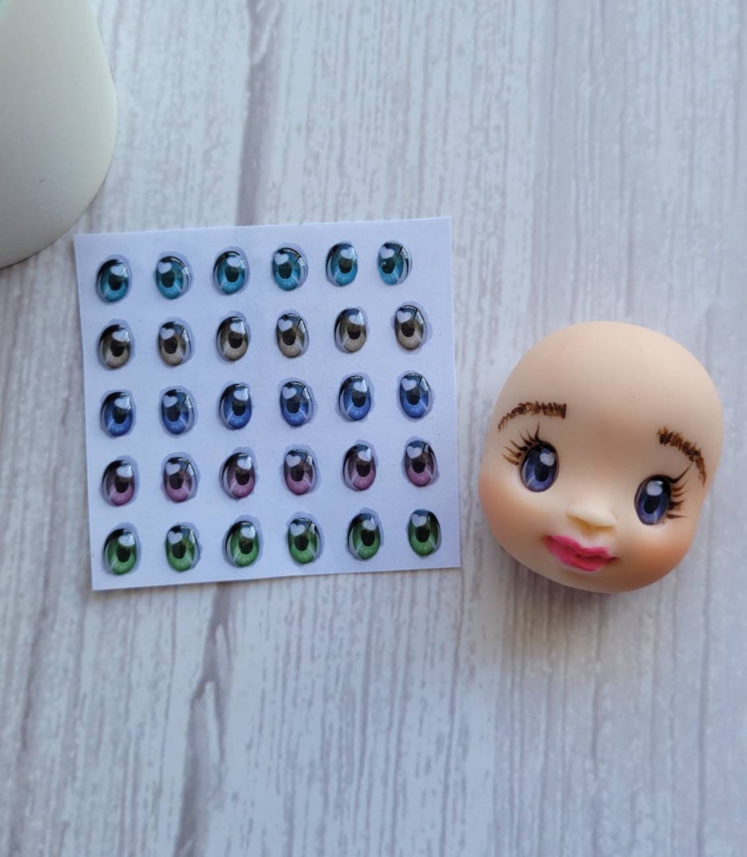 Eyes 3D Stickers,ojos 3D Ojos Autoadhesivos ,cold Porcelain,porcelana ...