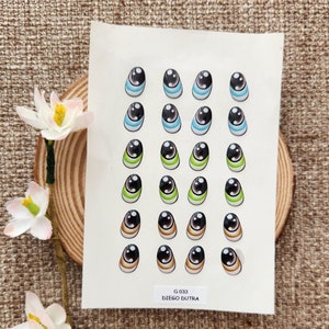 Eyes 3D Stickers,ojos 3D Ojos Autoadhesivos,cold Porcelain,porcelana ...