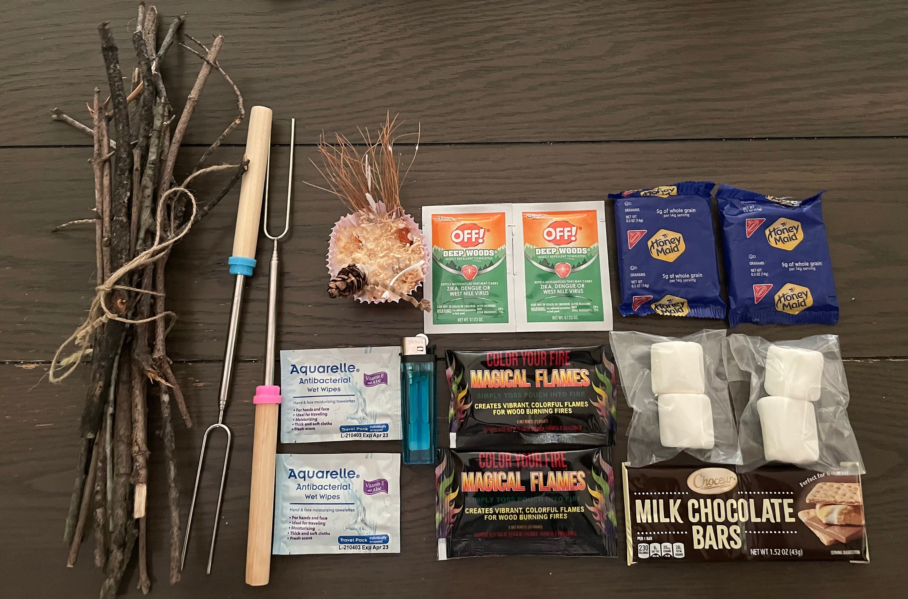 Campfire Kit With S'mores Kit and Fire Starter - Etsy