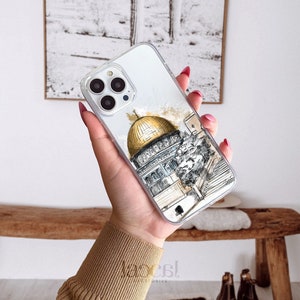 Unique iPhone Clear Case 3 Islamic Landmarks Sketch Painting Kaaba ...