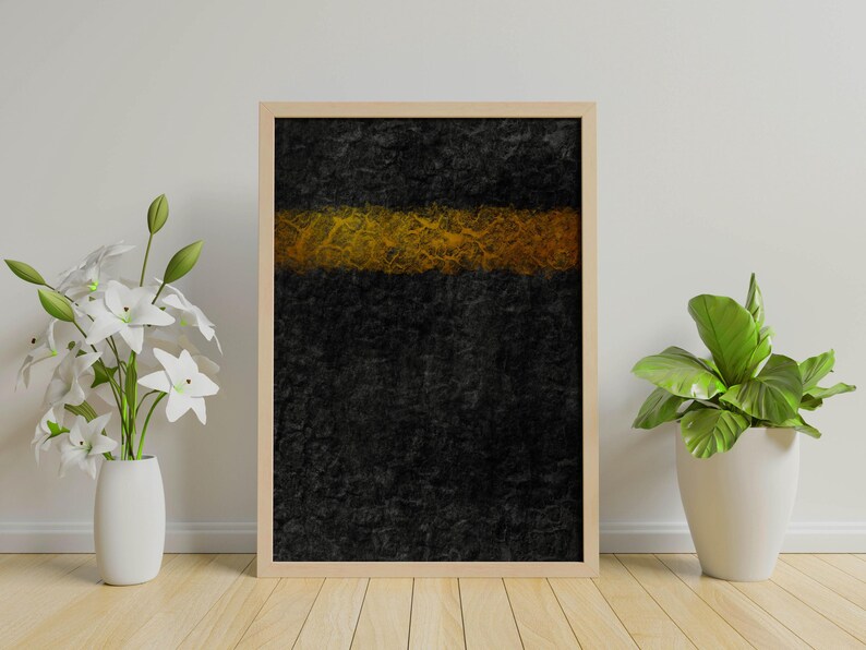 Black and Gold Abstract Tree Skin Stone Texture Printable Wall Art ...