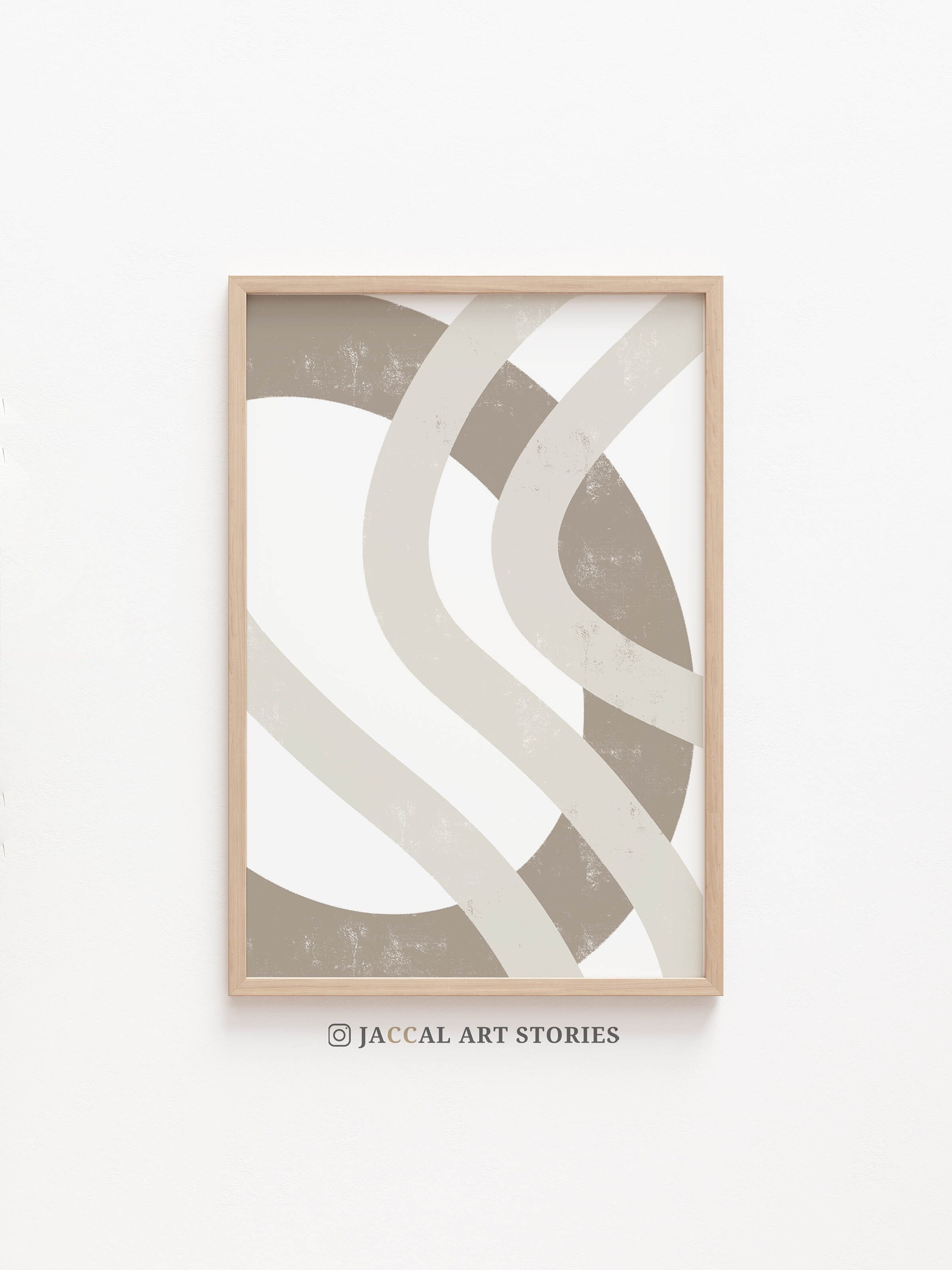 Printable Abstract Line Brush Stroke 10 Earthy Beige Tones / - Etsy