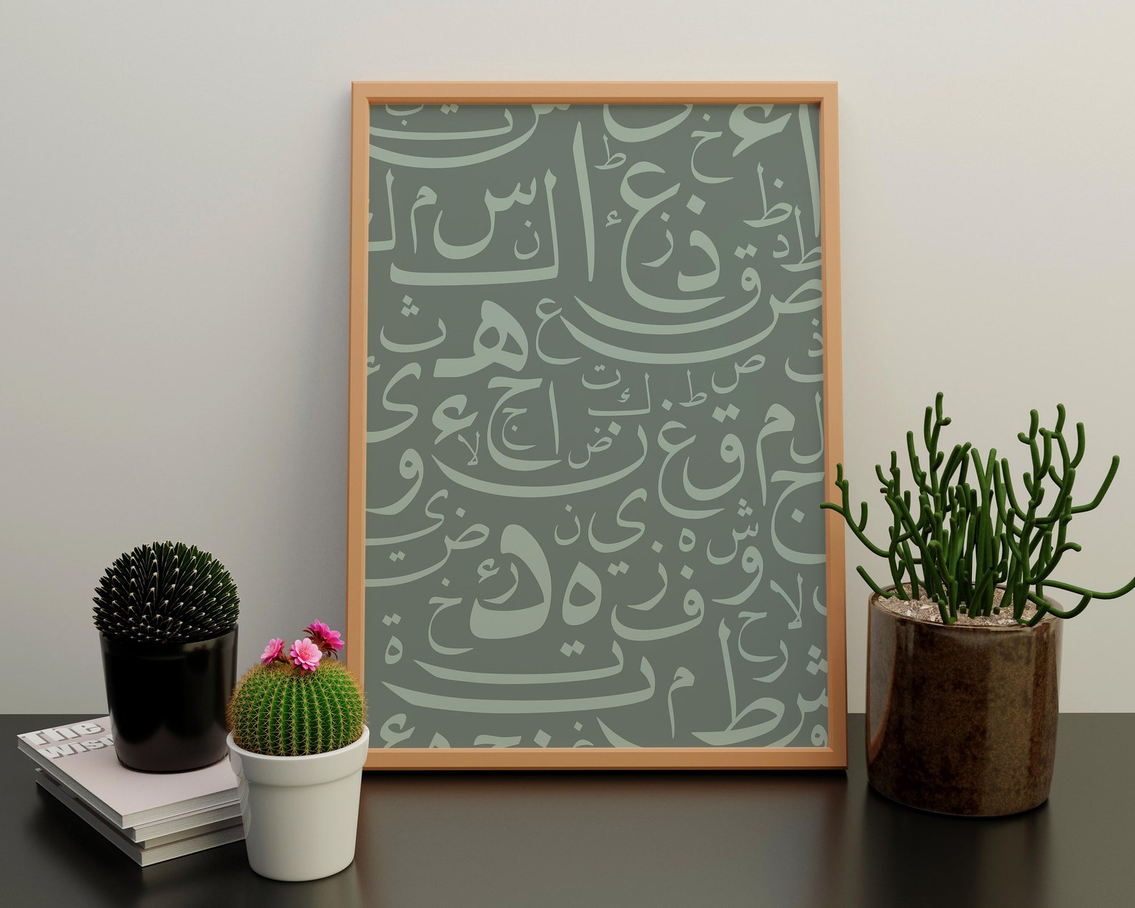 Random Arabic Alphabet Thuluth Calligraphy Wall Art Learn | Etsy