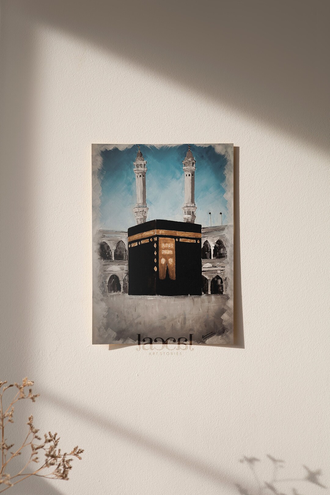 Abstract Digital Kabah Painting Kaaba Mecca makkah Islamic - Etsy