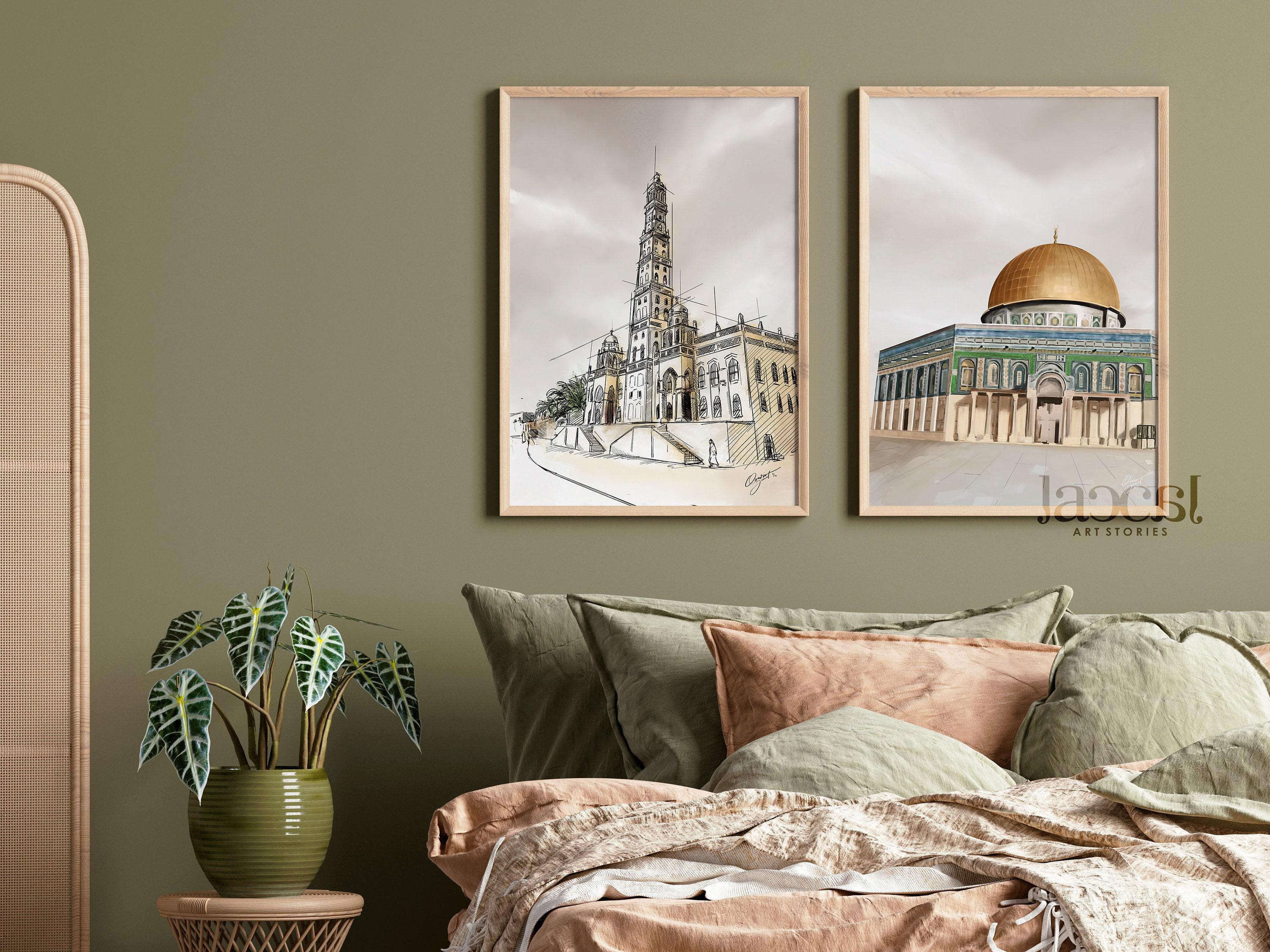 Set of 2 Islamic Digital Art Prints: Dome of the Rock (palestine ...