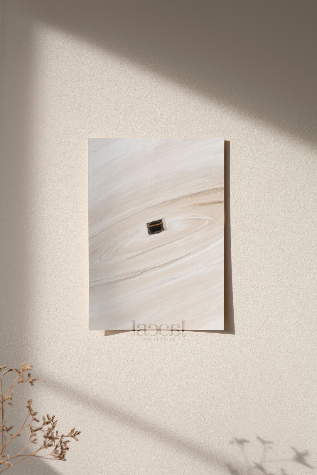 Printed Islamic Art Tawaf Kaaba Mekah, Mecca Abstract Beige, Mecca ...
