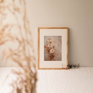 Sepia Serenade Poppy Field Art, Amber Hues Vintage Floral Download ...