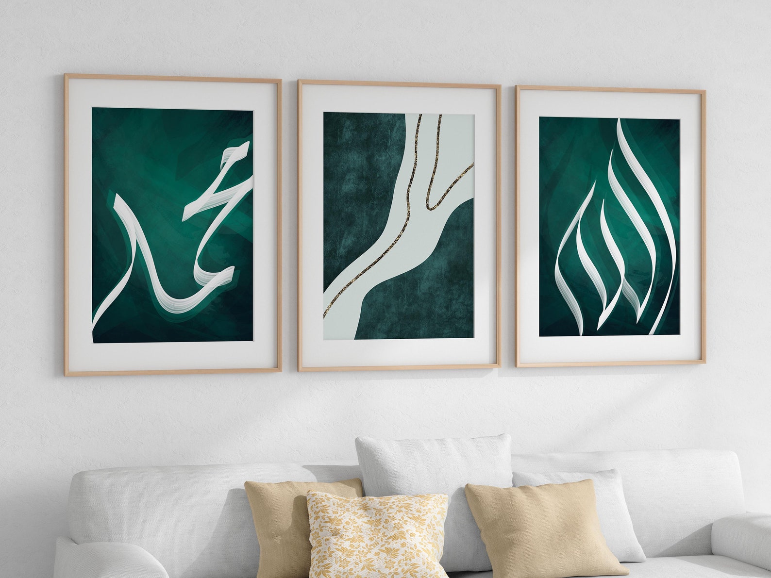 Set of 5 Printable Islamic Calligraphy Wall Art Masjid | Etsy