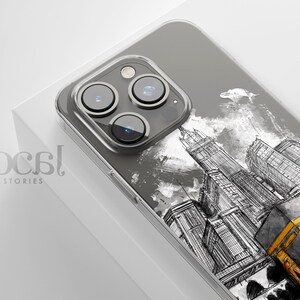 Unique iPhone Clear Case 3 Islamic Landmarks Sketch Painting Kaaba ...