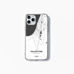 Palestine Map iPhone Clear Case Muslim Phone Cover Black and Green ...
