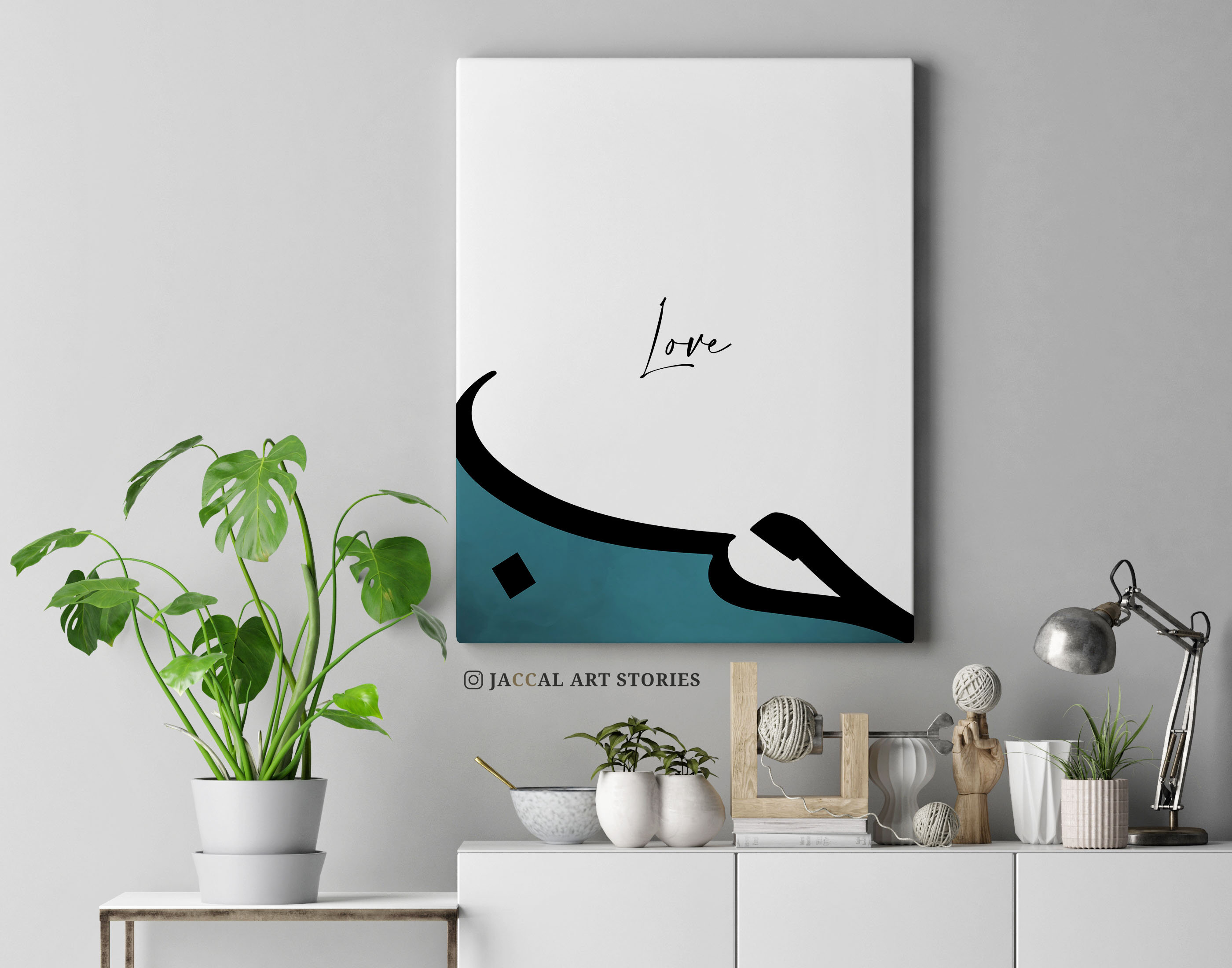 Arabic Calligraphy Art Love حب Blue Printable Wall Art - Etsy