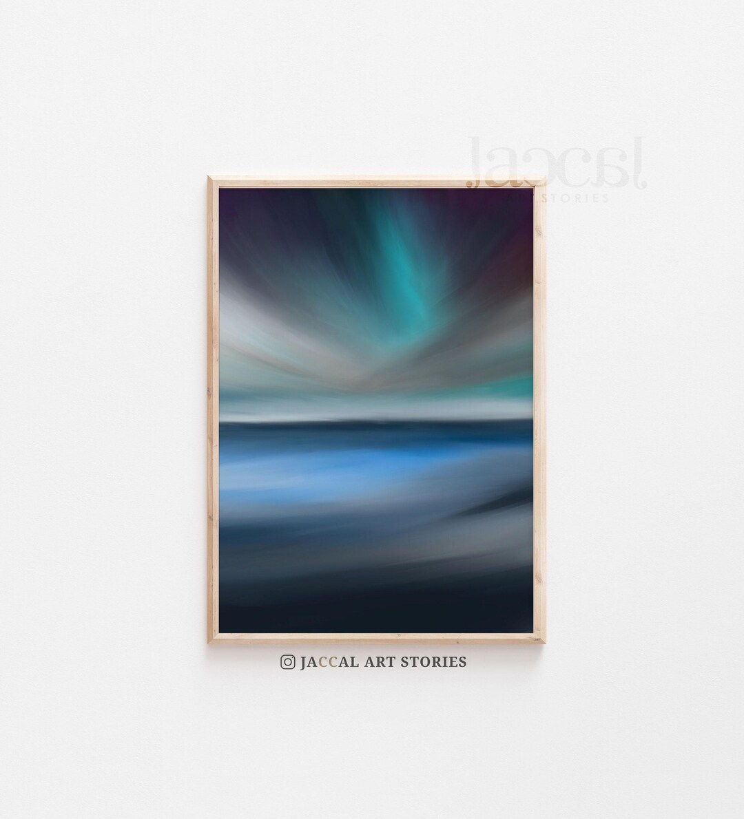 Northern Lights Aurora Abstract Printable Art Borealis Wall Art Night ...
