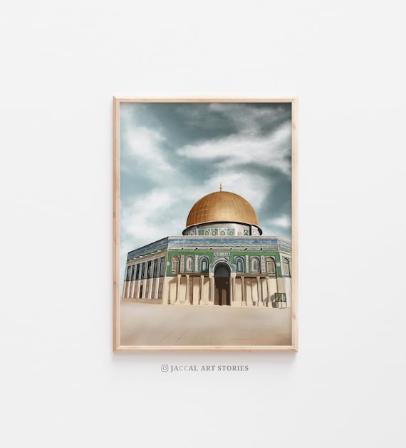 Islamic Digital Painting of Dome of the Rock al Quds Masjid - Etsy