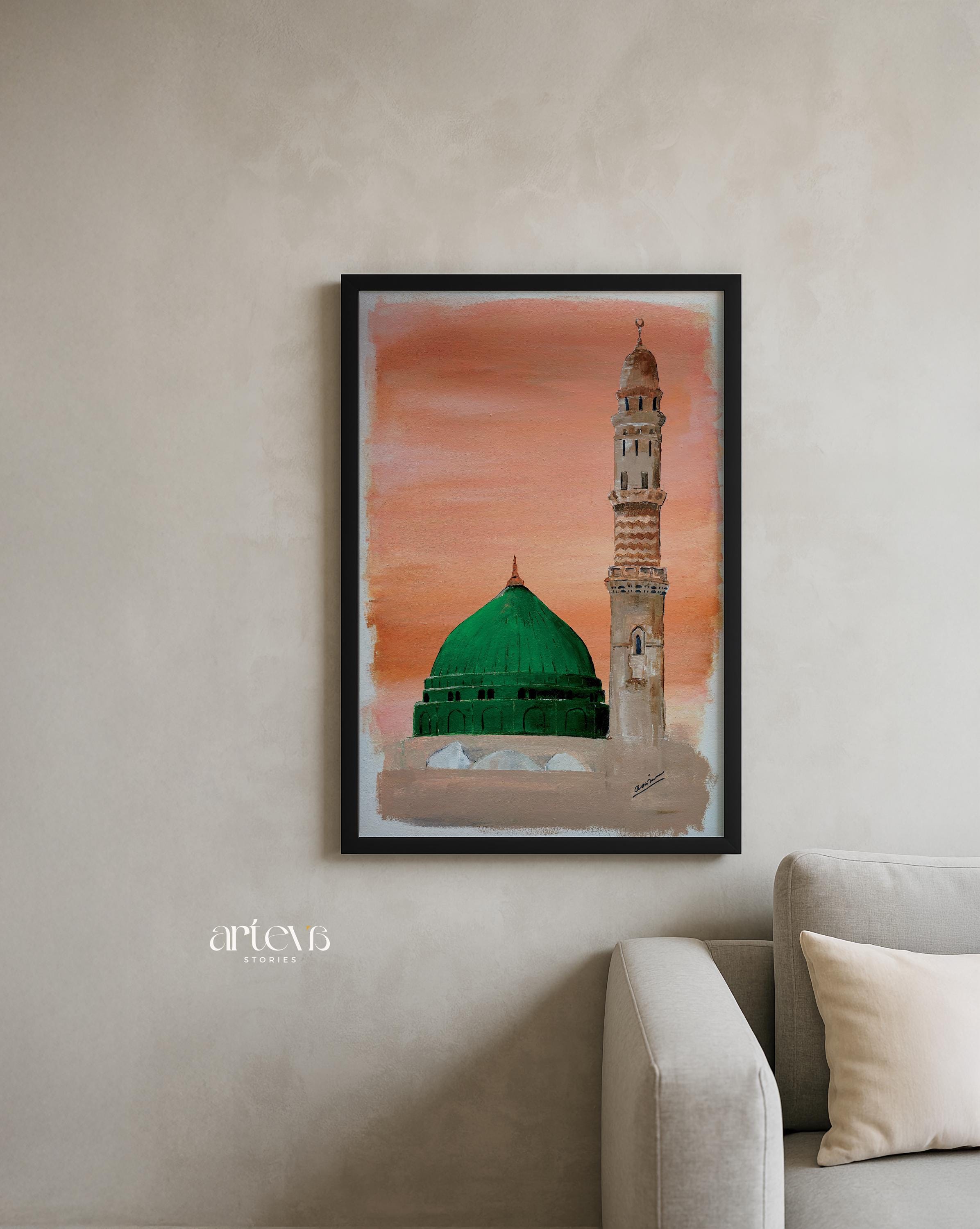 Digital Download Abstract Painting Masjid Nabawi Medina Prophet ...