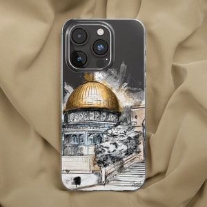 Unique iPhone Clear Case 3 Islamic Landmarks Sketch Painting Kaaba ...