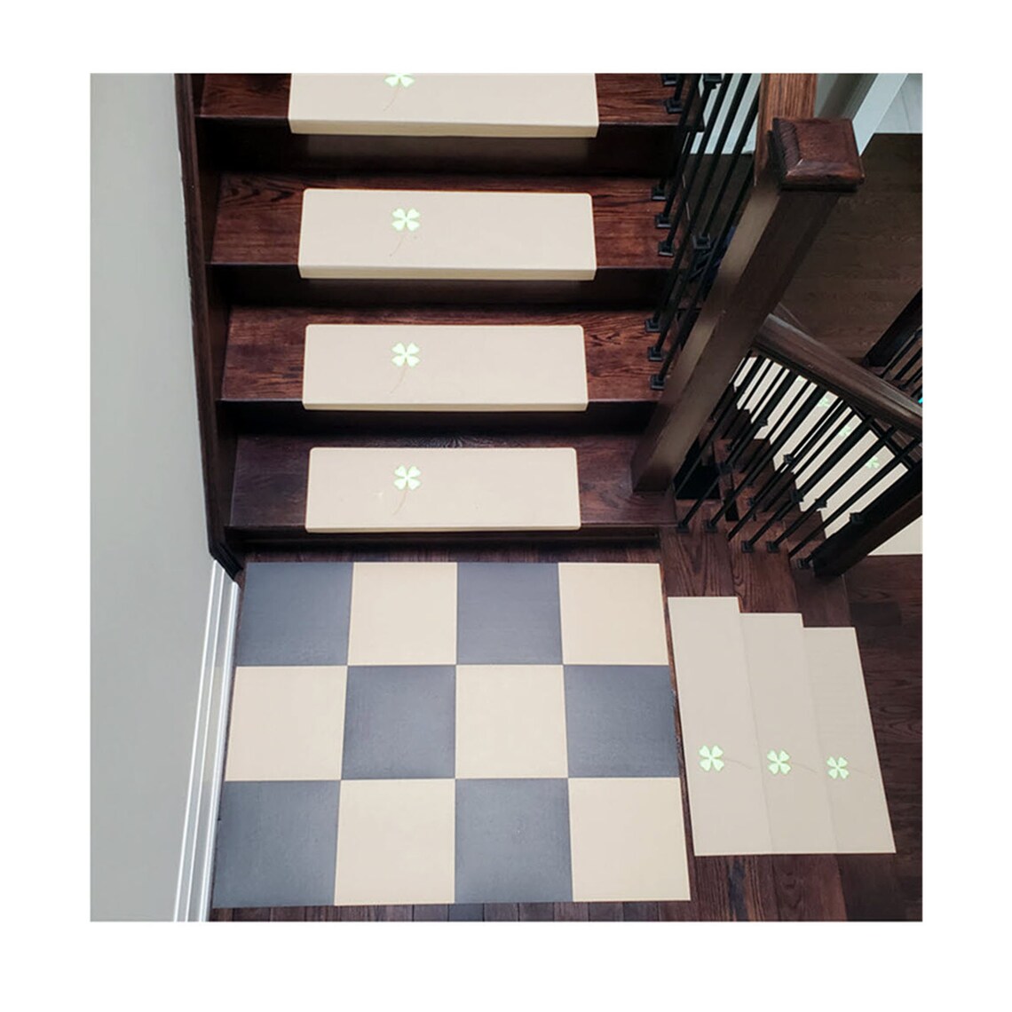 Peel and Stick Floor Tile Area Mat for Stair Landing Area, Kitchen ...