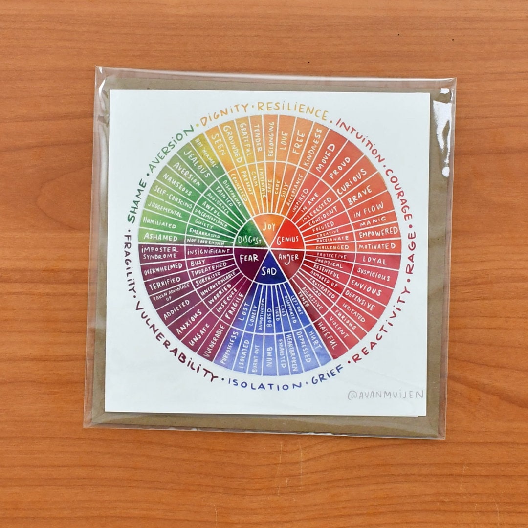 10 Emotion Wheel Cards individually Packaged - Etsy