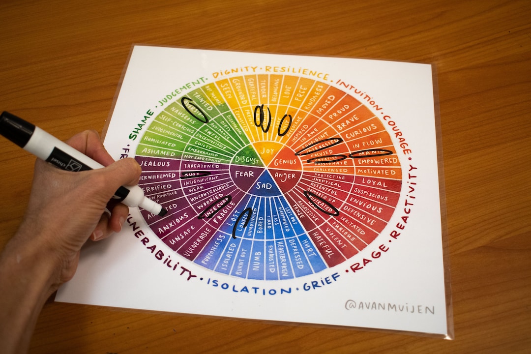 Feelings Wheel: *wipeable Version* - Etsy