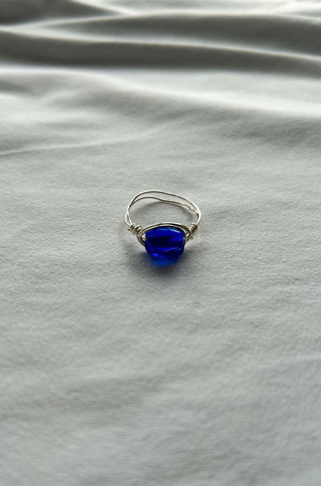 Deep Seas Wire Wrapped Ring Dainty Rings Wire Wrapped Jewelry Dainty ...
