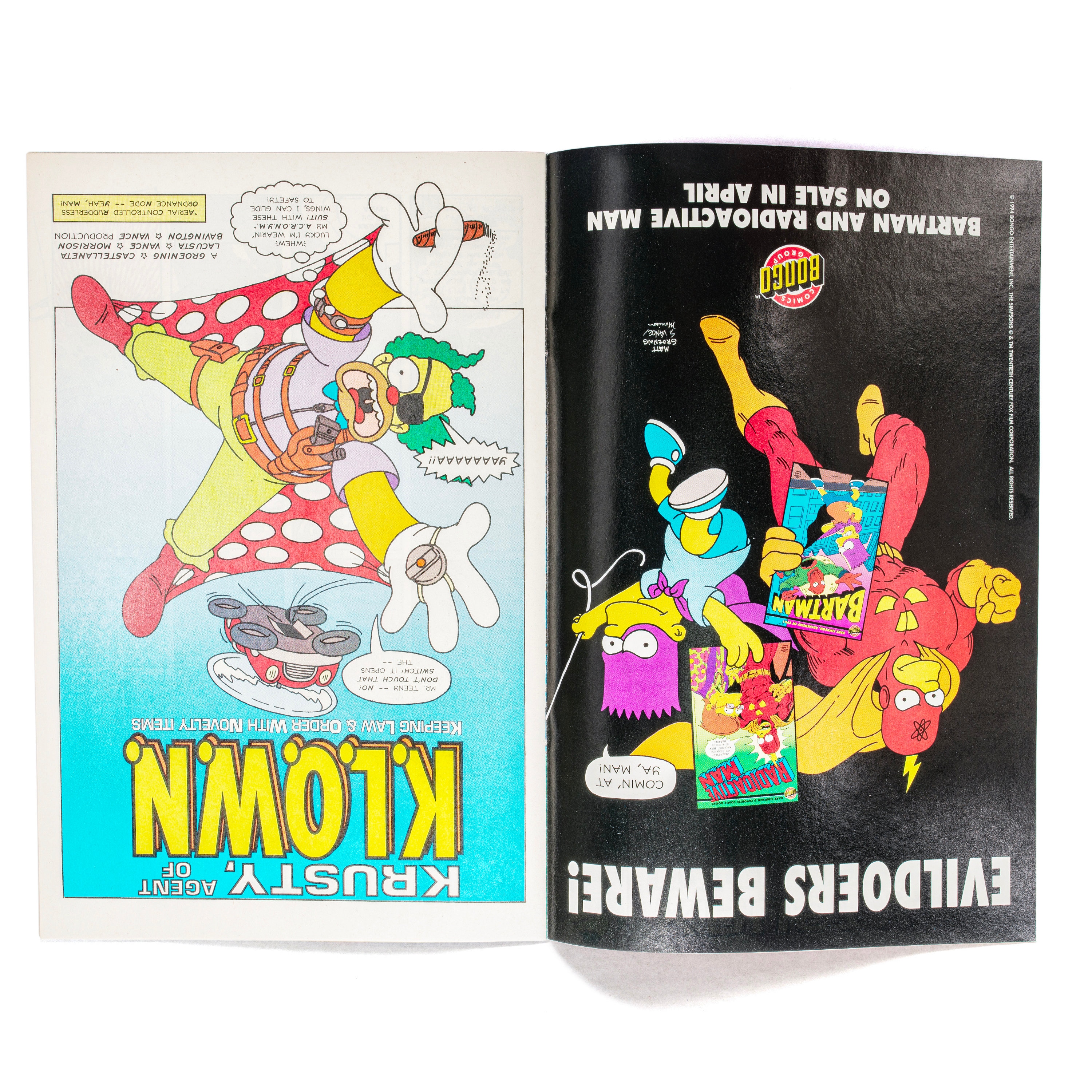 Simpsons Comics 3 First Printing Complete Bongo Comics Matt Groening ...