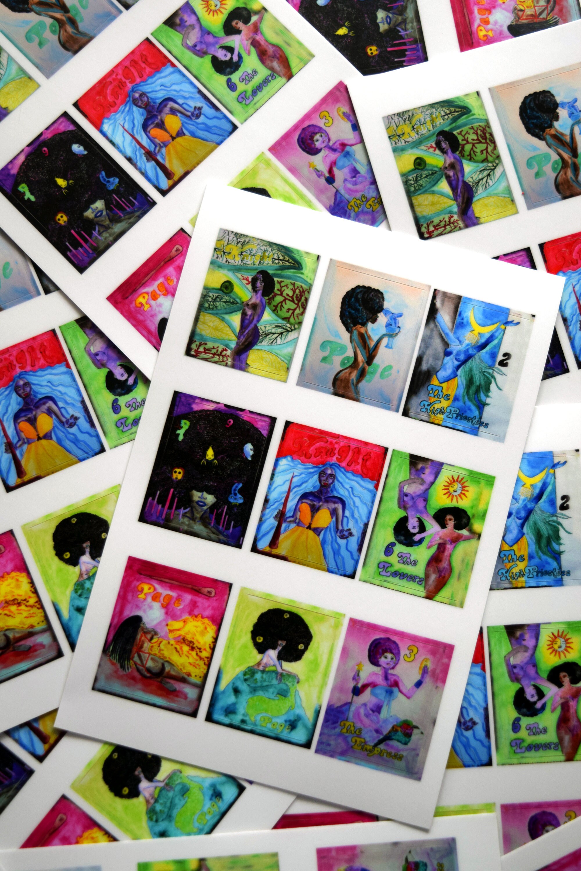 The Onyi Tarot Sticker Sheet Tarot Art Esoteric Stickers - Etsy