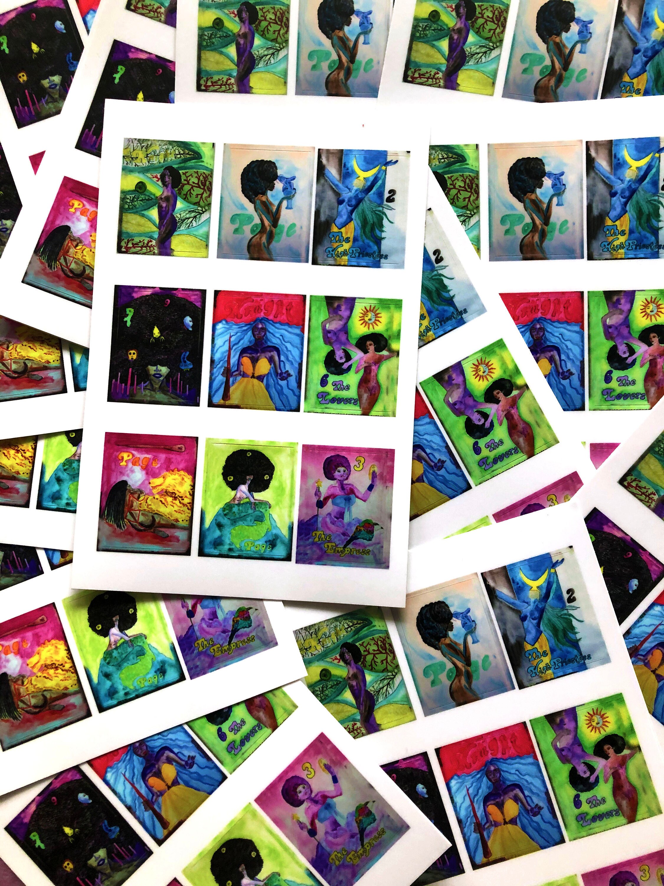 The Onyi Tarot Sticker Sheet Tarot Art Esoteric Stickers - Etsy