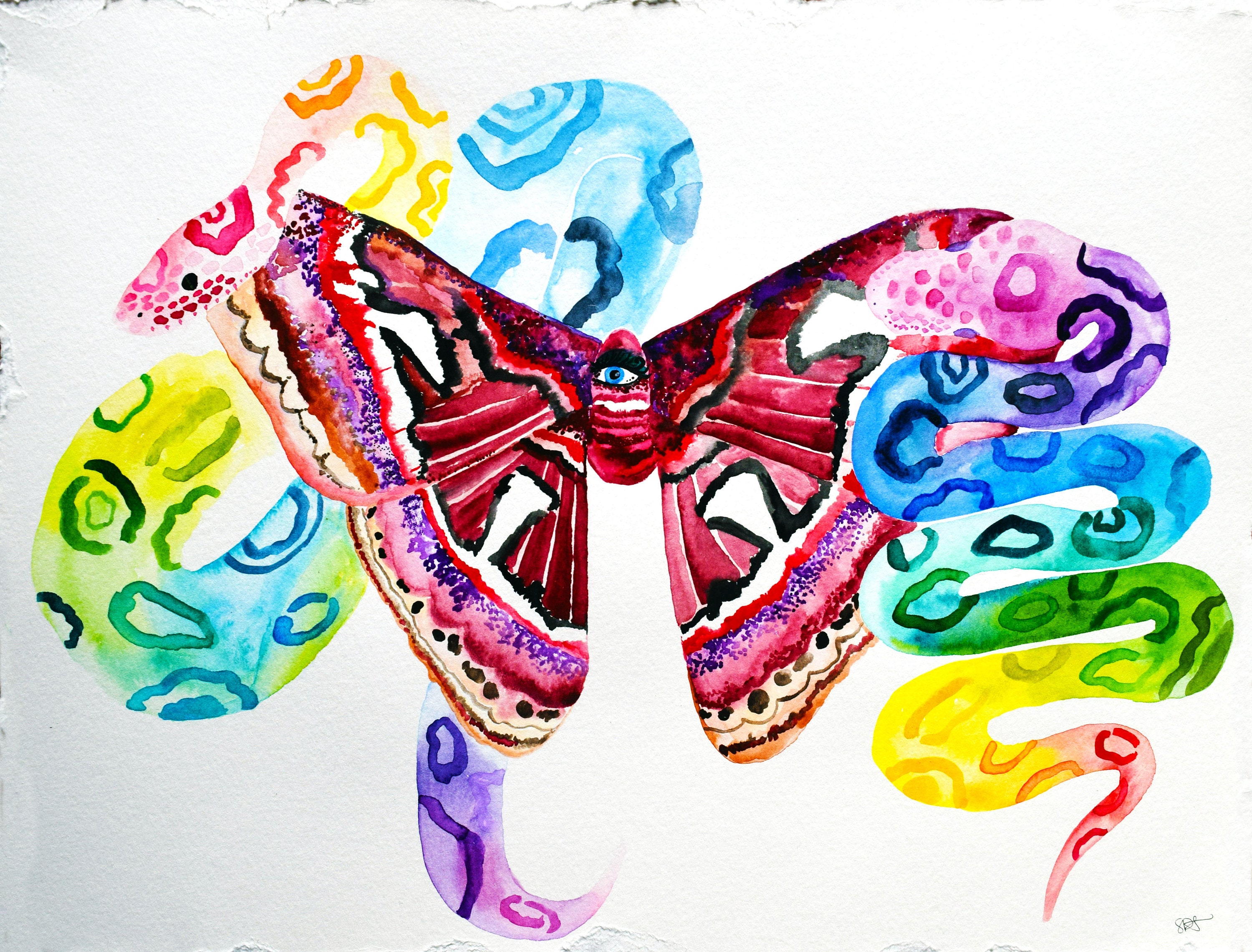 Holographic Atlas Sticker | Atlas Moth | Psychedelic Sticker | Trippy ...