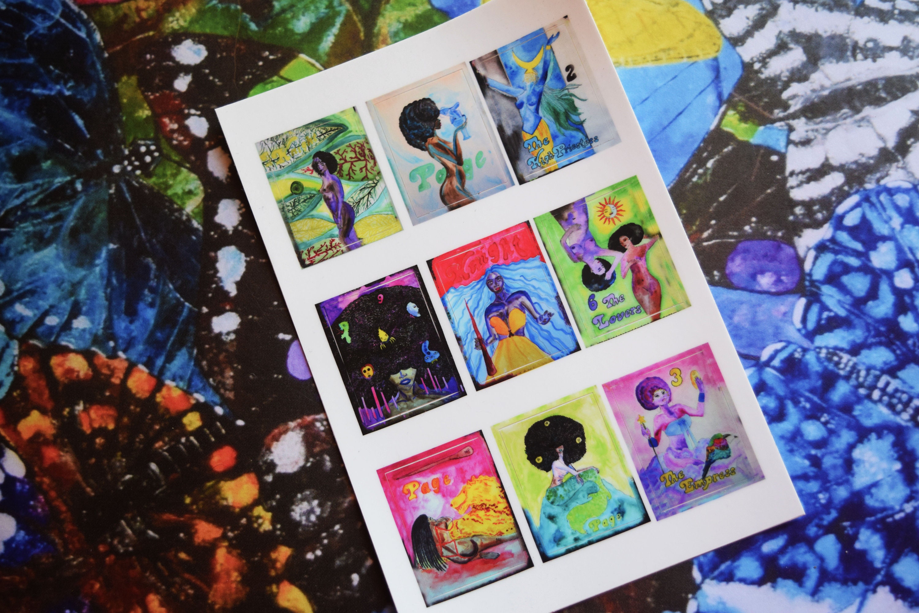 The Onyi Tarot Sticker Sheet Tarot Art Esoteric Stickers - Etsy