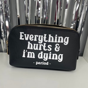Period Bag, Faux Leather Pouch for Period Stuff, Tampon and Sanitary ...