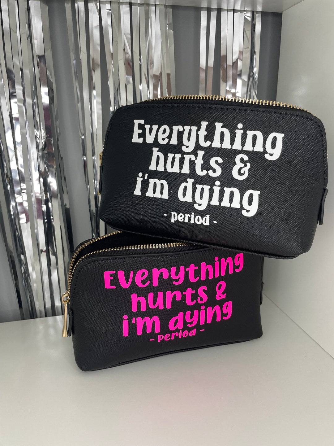 Period Bag, Faux Leather Pouch for Period Stuff, Tampon and Sanitary ...