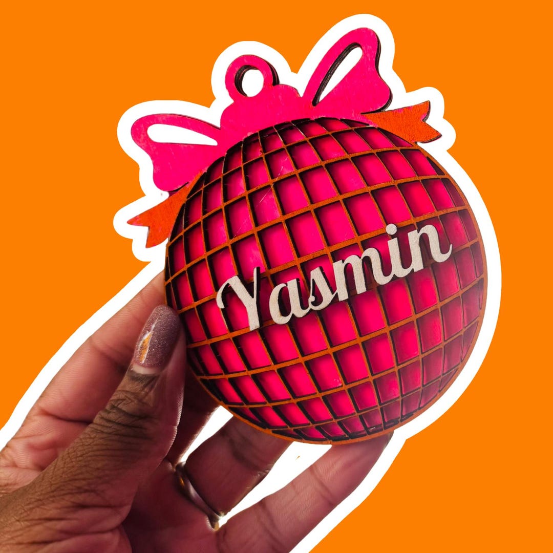 Personalised Disco Ball Christmas Bauble | Funky Layered Ornament ...