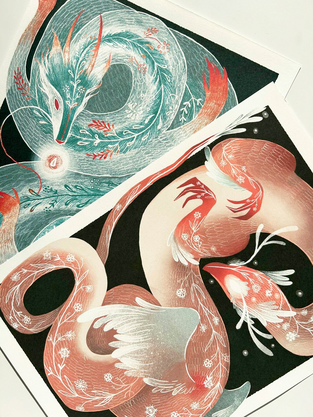 Polish Dragons • 2 Magical Prints Set • Polish Folklore - Etsy