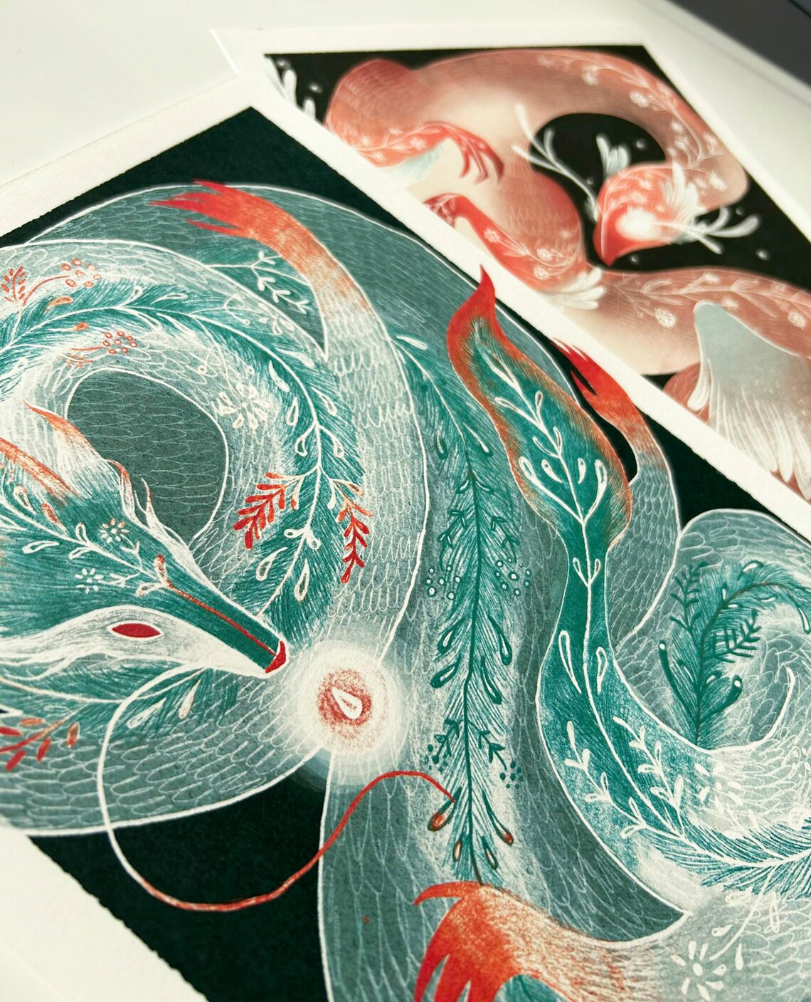 Polish Dragons 2 Magical Prints Set Polish Folklore - Etsy