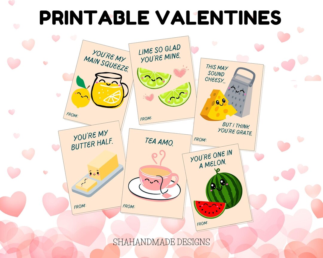 Printable Valentine's Day Cards, Valentine Puns Cards, Printable ...