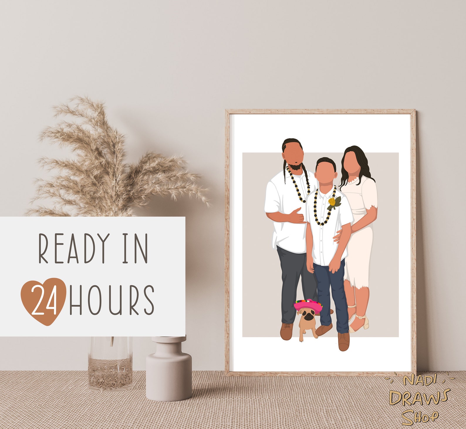 Faceless Portraits Wedding Portrait Best Friend Custom - Etsy