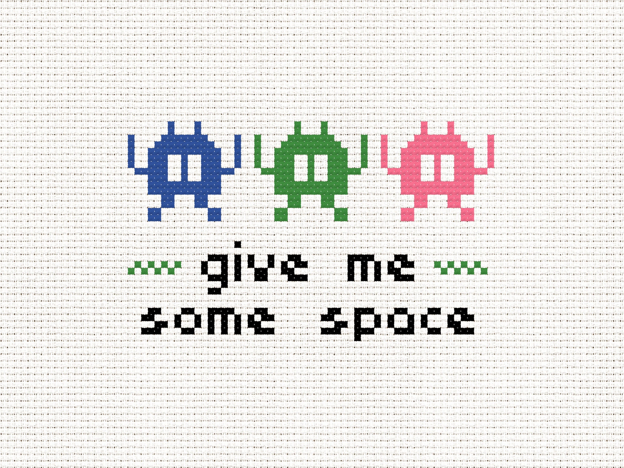 Space Invaders Cross Stitch Pattern Retro Game Embroidery - Etsy
