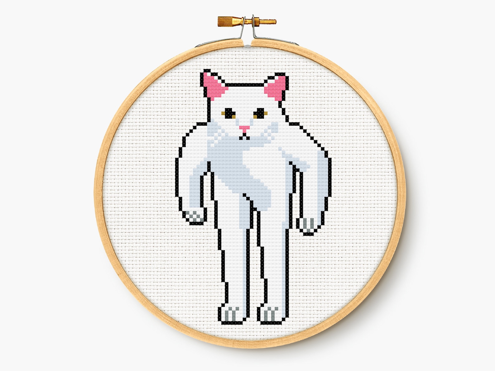 Buff Half Cat Meme Cross Stitch Pattern Funny Embroidery - Etsy