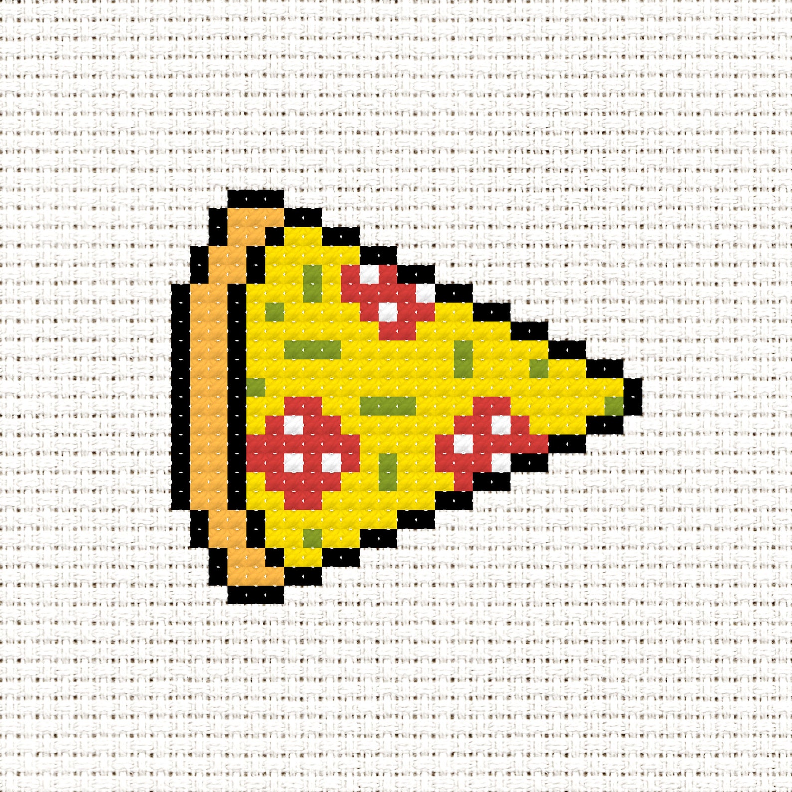 Pizza Mini Cross Stitch Pattern Cute Embroidery Chart - Etsy