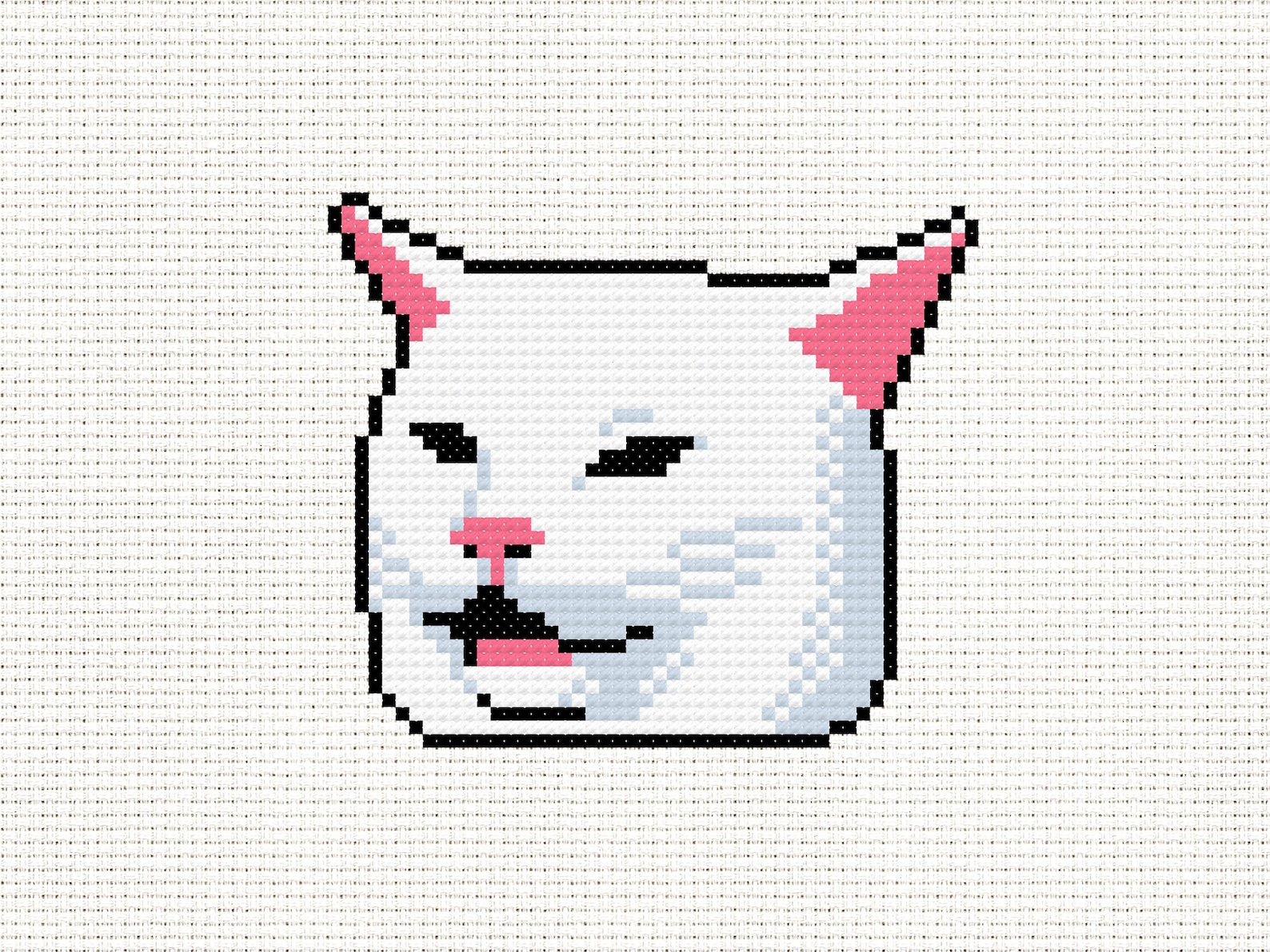 Confused Cat Meme - Cross Stitch Pattern - Funny Embroidery Chart ...