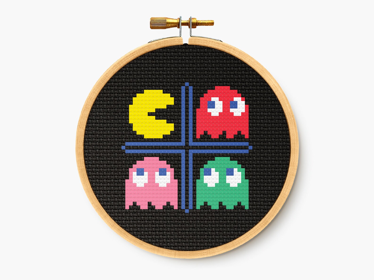 Pac Man Cross Stitch Pattern Retro Game Embroidery Chart Digital PDF - Etsy