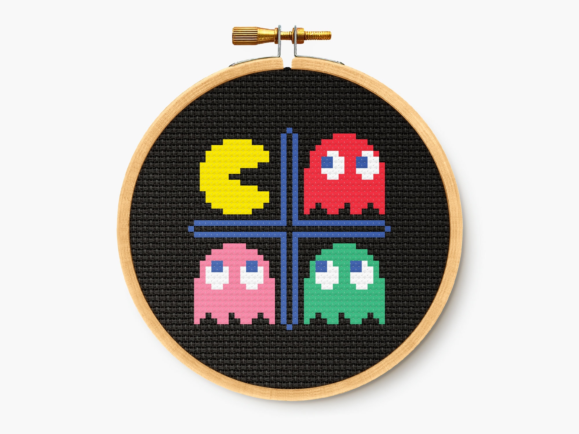 Pac Man Cross Stitch Pattern Retro Game Embroidery Chart Digital PDF - Etsy