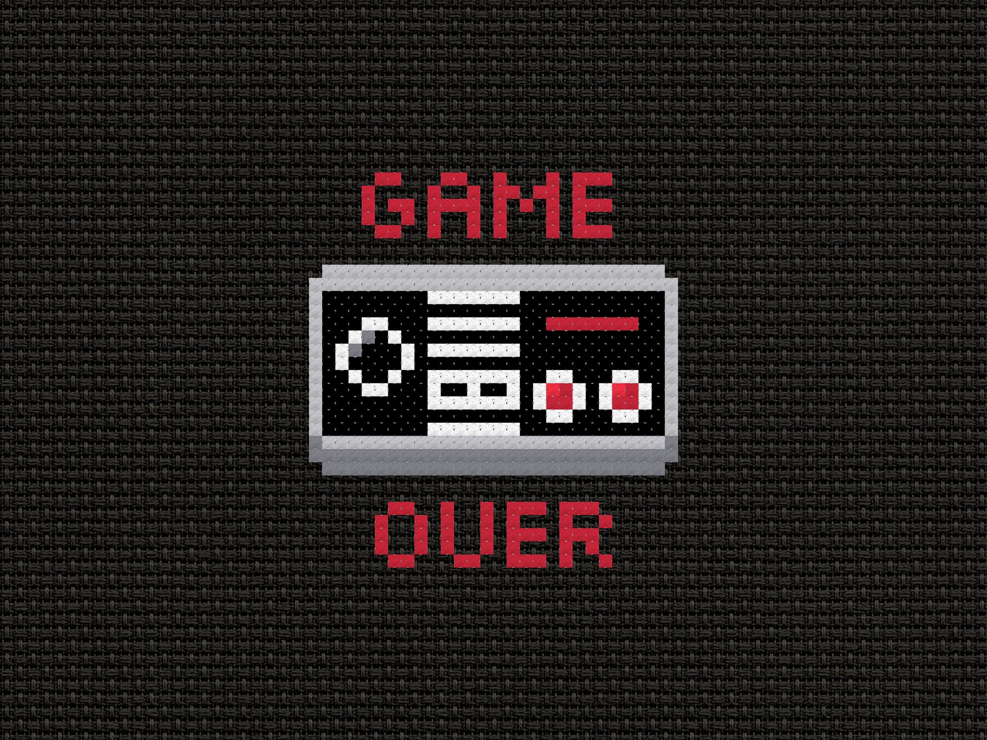 Game Over - Cross Stitch Pattern - Simple Embroidery Chart - Digital ...